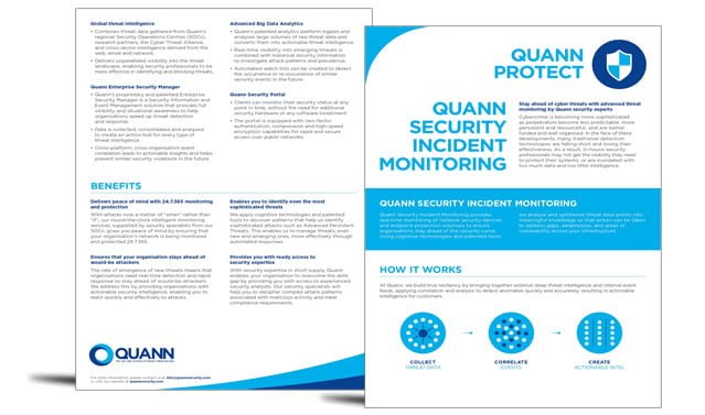 Quann Protect - security incident monitoring - CybersecAsia