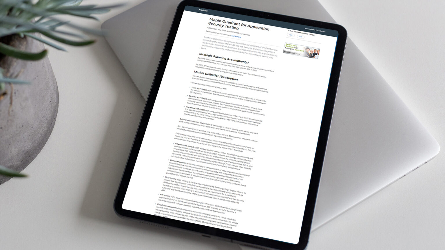 Gartner’s Magic Quadrant for Application Security Testing (AST ...